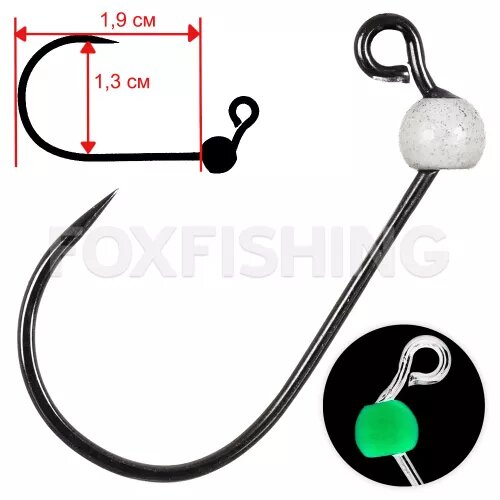 Джиг головки Norstream Trout Jig Head 0,33гр. цв. glow white 5шт. / вольфрам