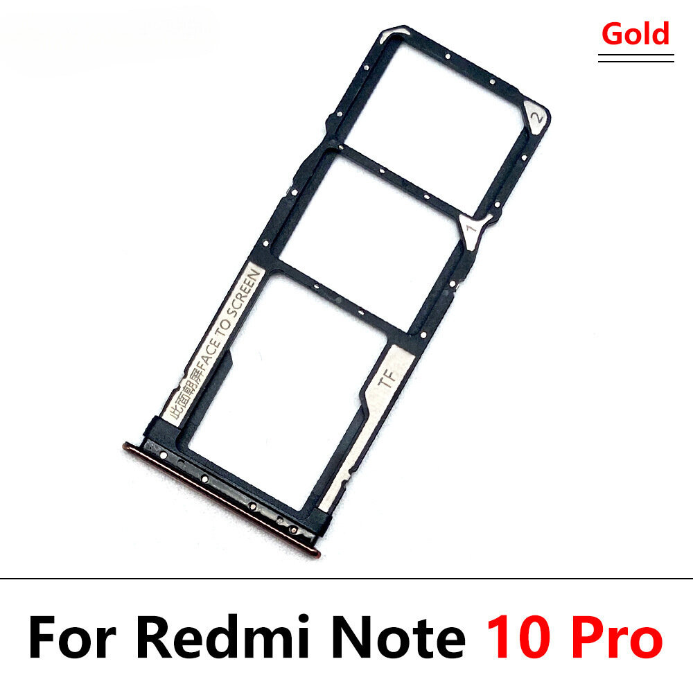 Приспособление для SIM-карты для Xiaomi Redmi Note 10 Pro, золотой цвет, в комплекте с инструментом для извлечения