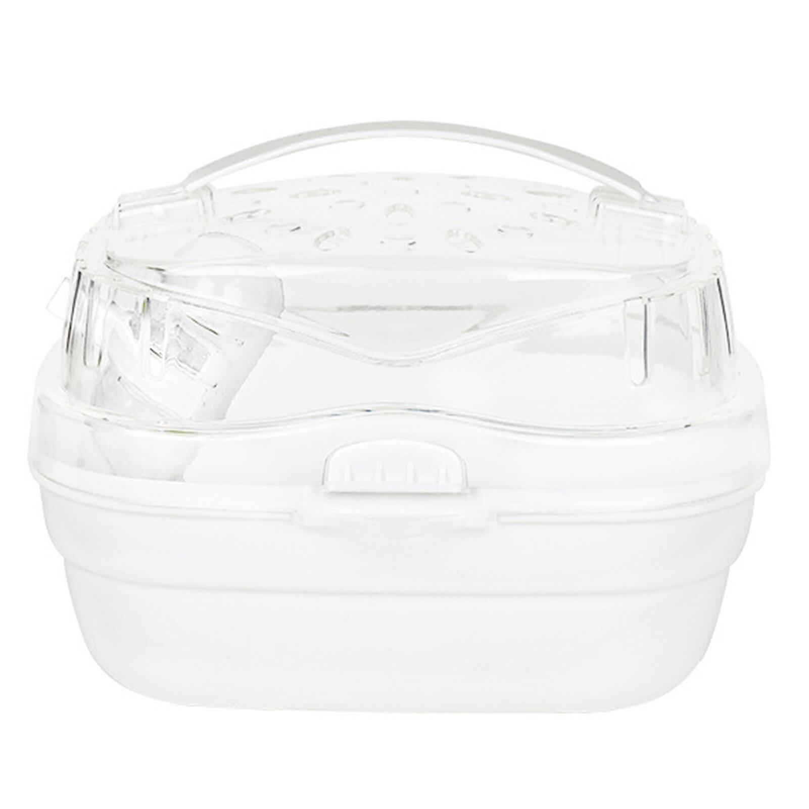 Чехол для переноски хомяка, клетка, портативный, легкий, для переноски мелких животных, для путешествий на открытом воздухе, лунный свет, белый