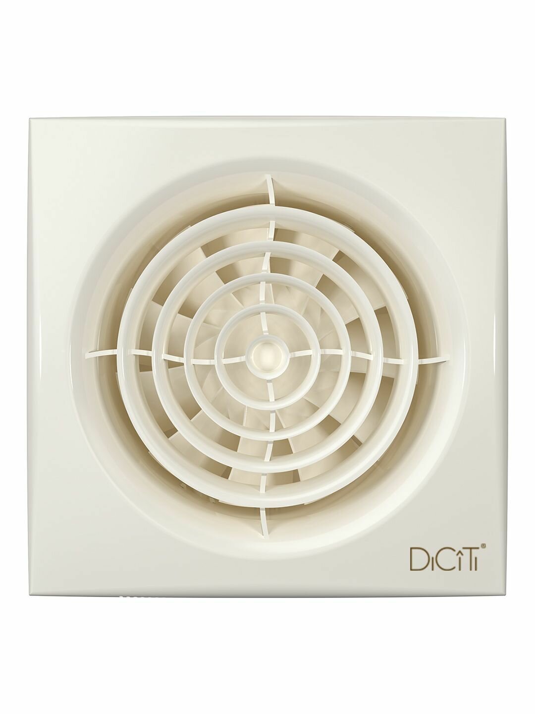 Вентилятор накладной AURA D100 обр. клапан Ivory DICITI