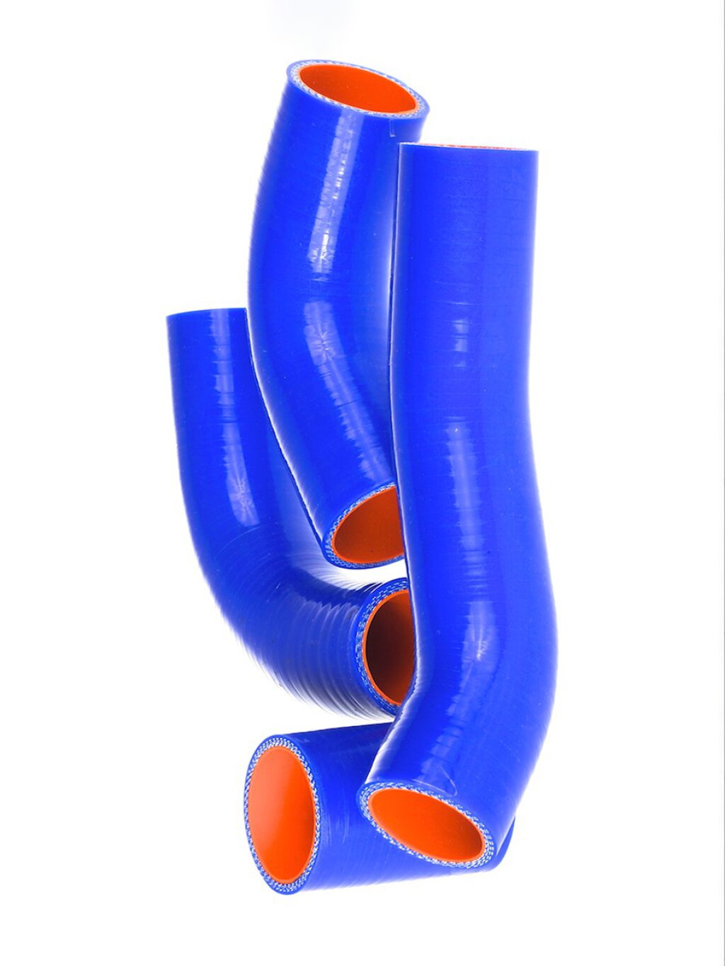 Патрубок системы охлаждения для а/м ГАЗель (406 дв.) (силикон) 5 шт. "PRAVT" с хомутами