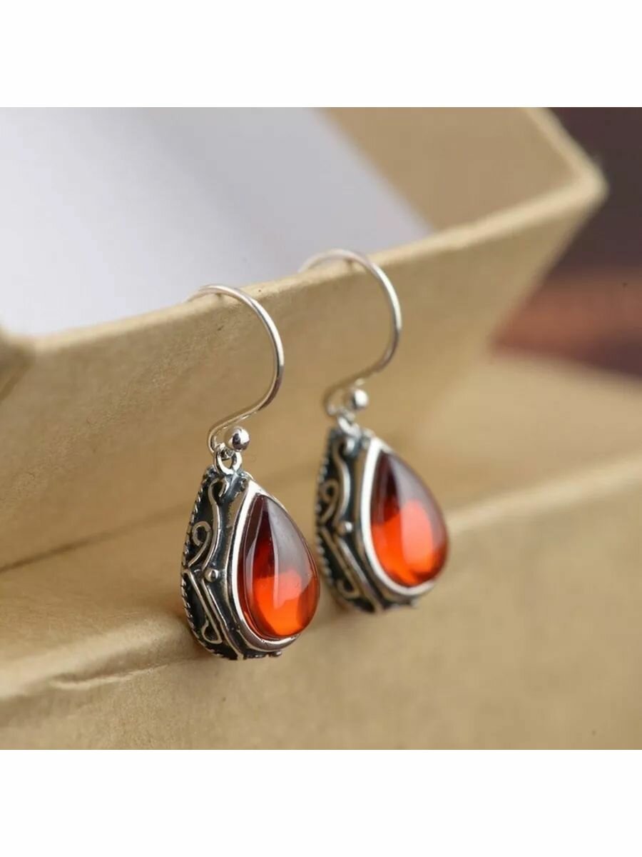 Серьги, искусственный камень