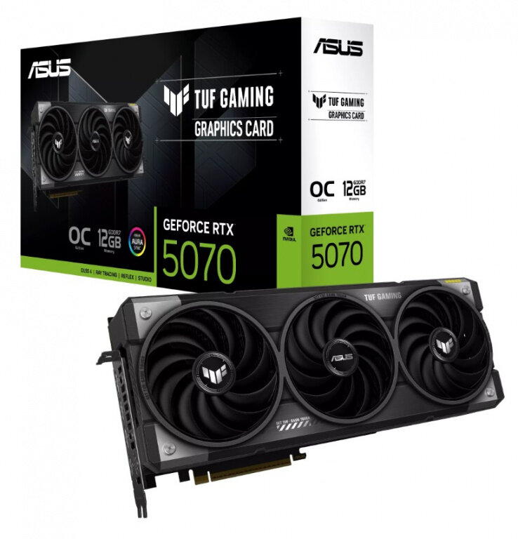 Видеокарта Asus TUF RTX5070 O12G GAMING 90YV0LZ0-M0NA00, 12 ГБ, черная
