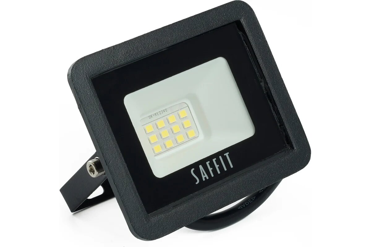 Прожектор светодиодный (черный) ДО-10w 6400К 900Лм IP65 230В