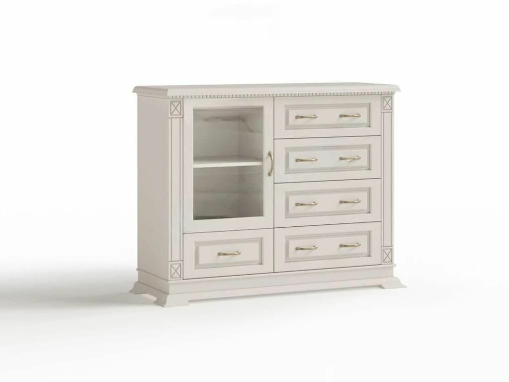 Комод Верди №225 из Массива сосны, 5 ящ, 120х45х100 см, классический орех 2