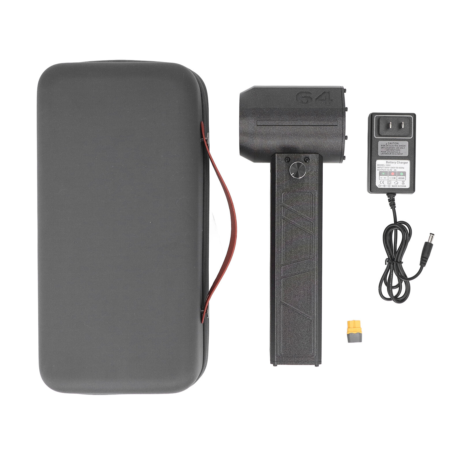 Вентилятор турбинный, 60000 об/мин, воздуховод 64 мм, бесщеточный двигатель, аккумуляторный воздуходувка для очистки клавиатуры автомобиля, максимальная тяга 1000 г, вилка стандарта США, 100–240 В.