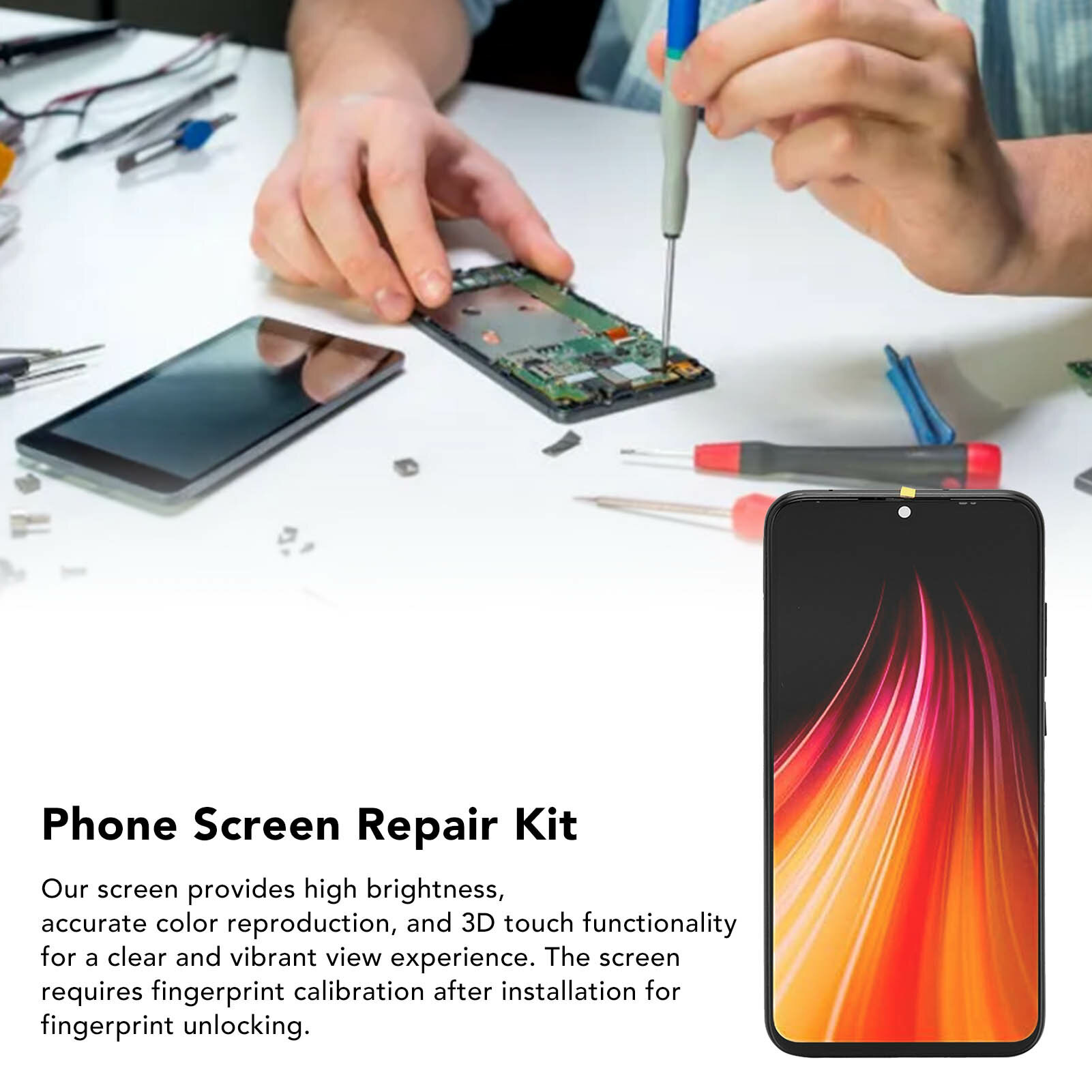 6,3-дюймовый сенсорный дигитайзер в сборе с экраном телефона 2340x1080 с набором инструментов для Xiaomi Redmi Note 8 M1908C3JH M1908C3JG M1908C3JI с рамкой