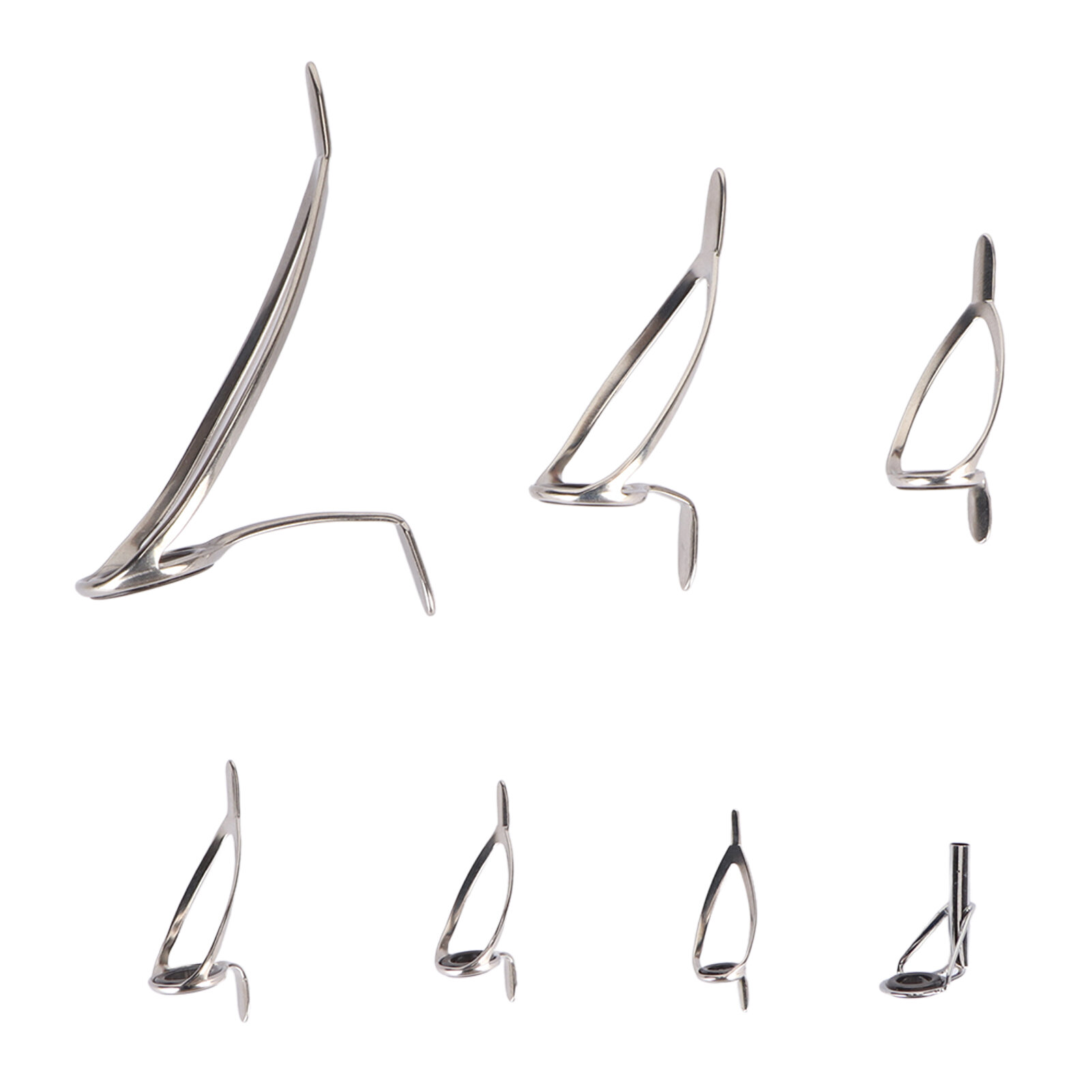 Стальные керамические направляющие кольца, 7 размеров, двойные, для пресноводных и морских удилищ.