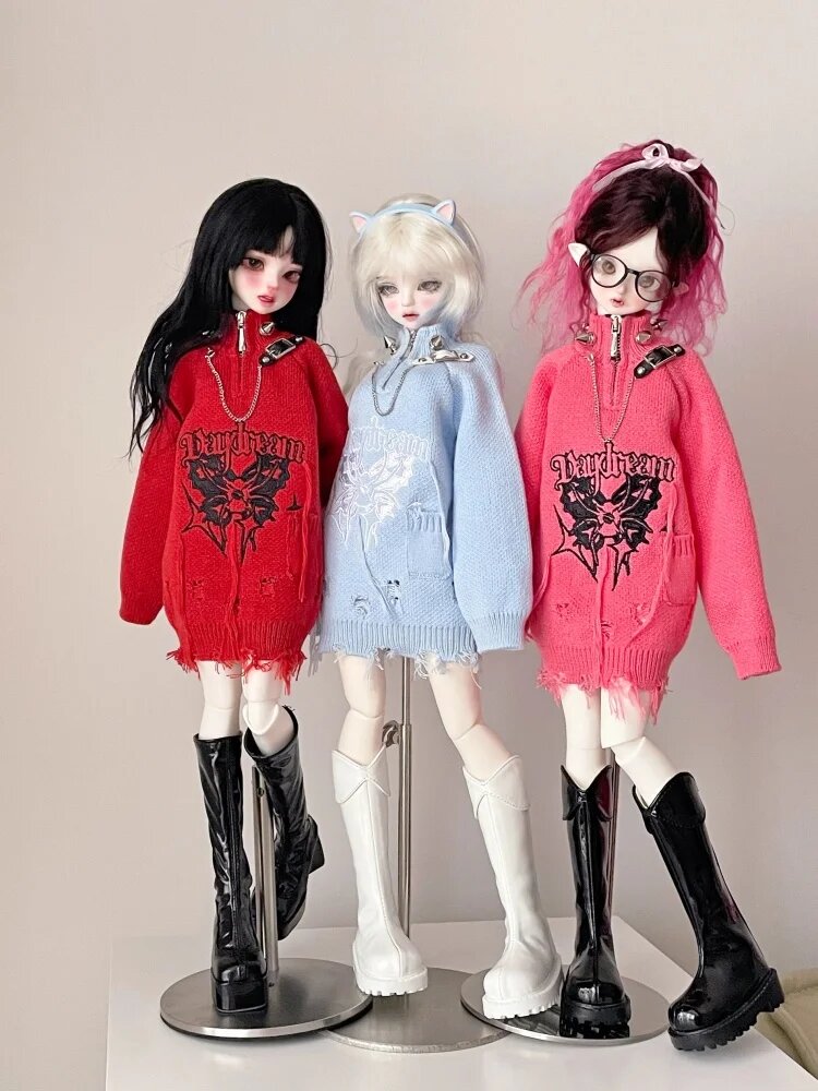 Свитер для куклы BJD 1/4 розовый