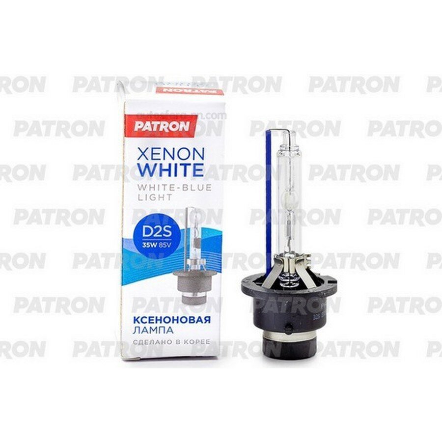 PATRON PLXD2S5000 Лампа газоразрядная D2S 85V 35W 5000K P32D-2 Xenon White (яркий белый свет) Сделано в Корее