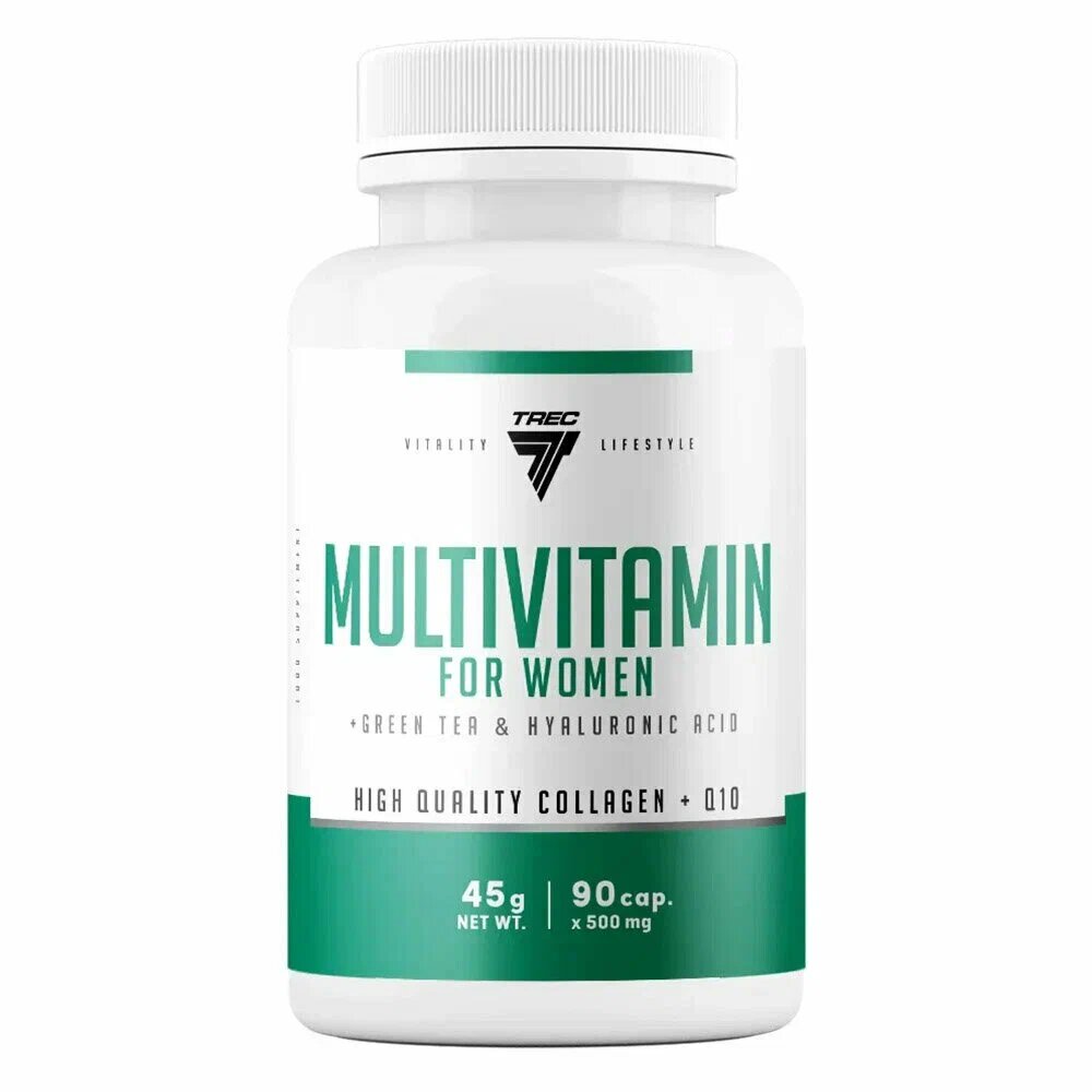 Мультивитамины Trec Nutrition MULTIVITAMIN FOR WOMEN 90 капсул, комплекс для женщин, для энергии и красоты