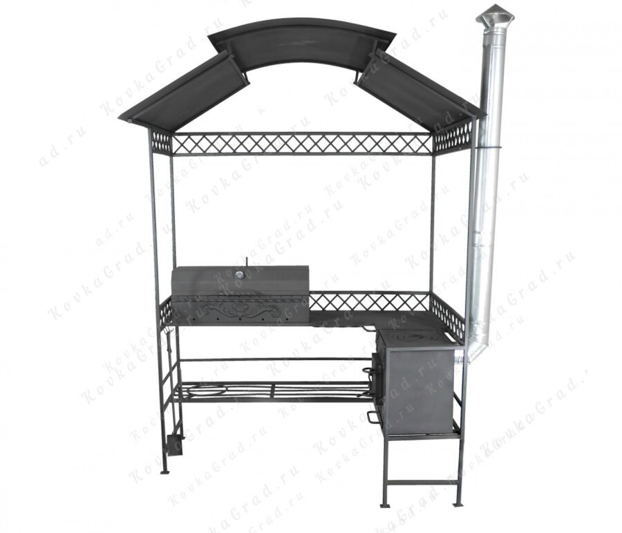 Мангал "Квест BBQ" с печкой