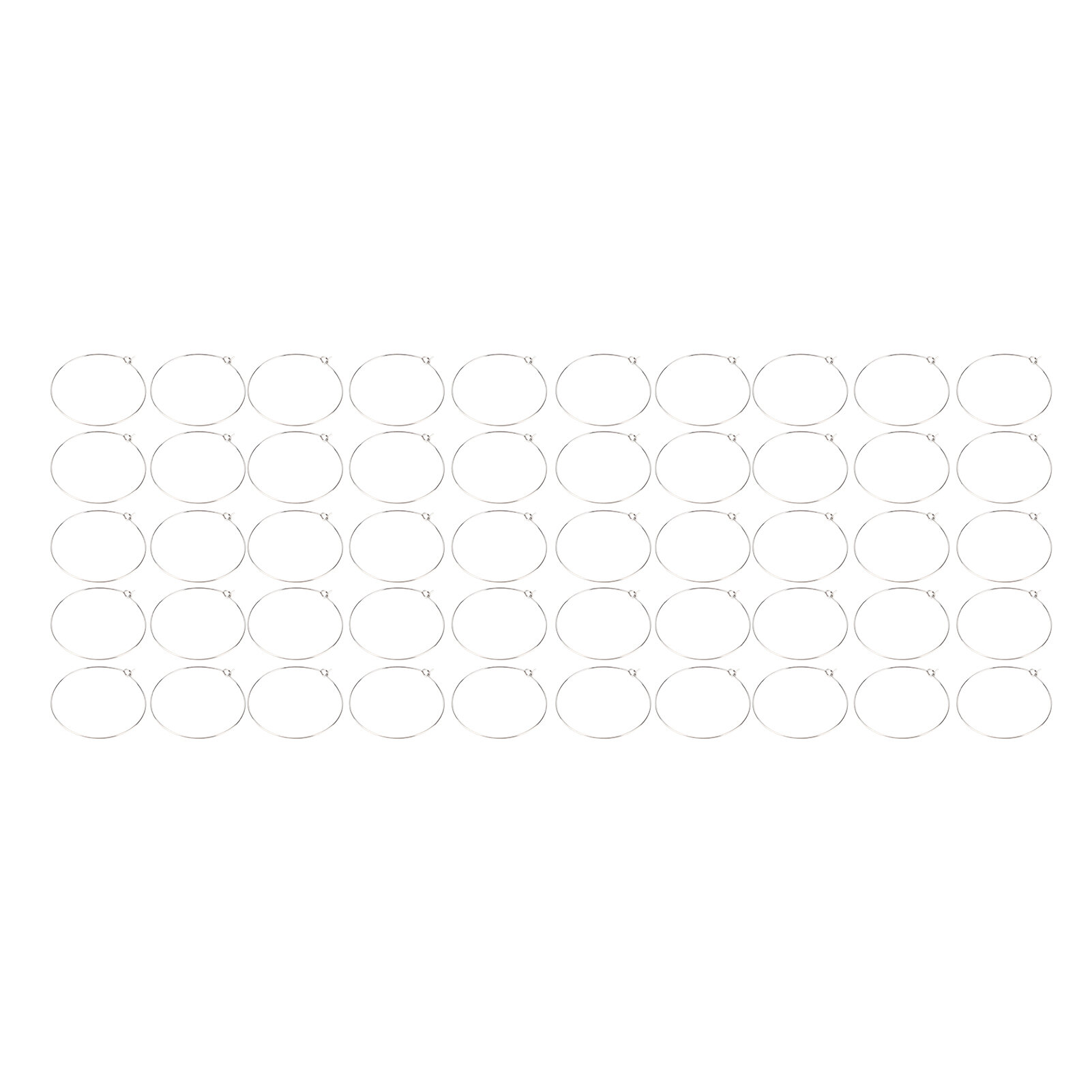 50Pcs Hoop Earrings Hypoallergenic Light Weight Accessories for Jewelry Making Craft Art DIY