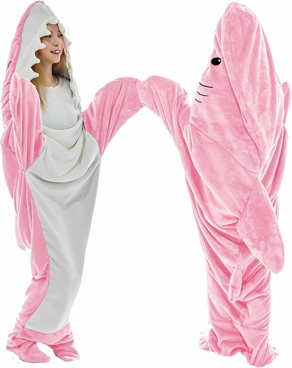 Shark Blanket Можно надеть спальный мешок с акульим одеялом