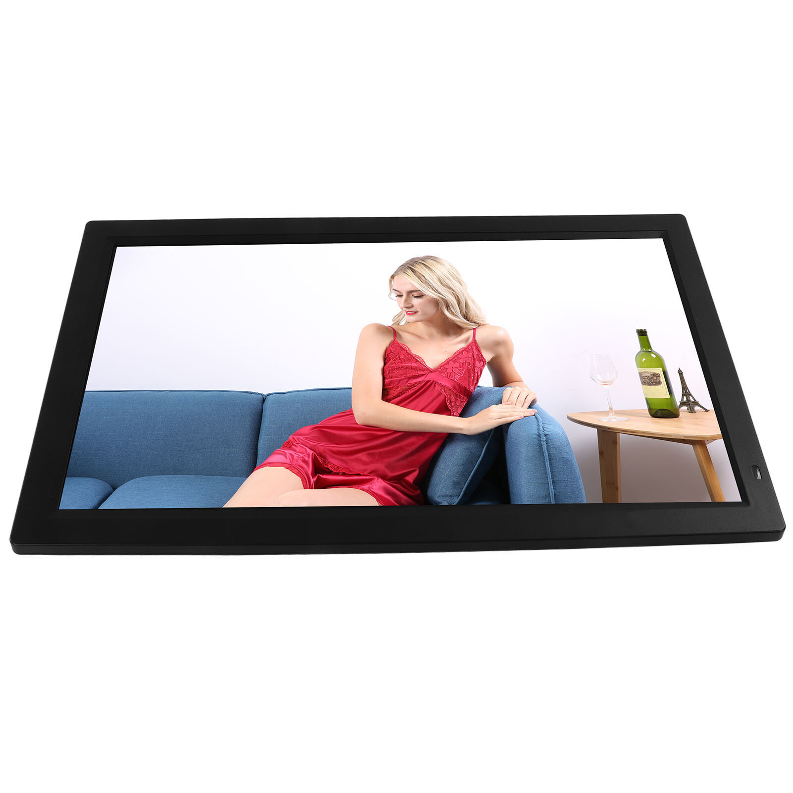 24-дюймовый экран изображения, 1080P, музыкальные часы, функции календаря, цифровая фоторамка для дома, 100 240 В, черная вилка стандарта США