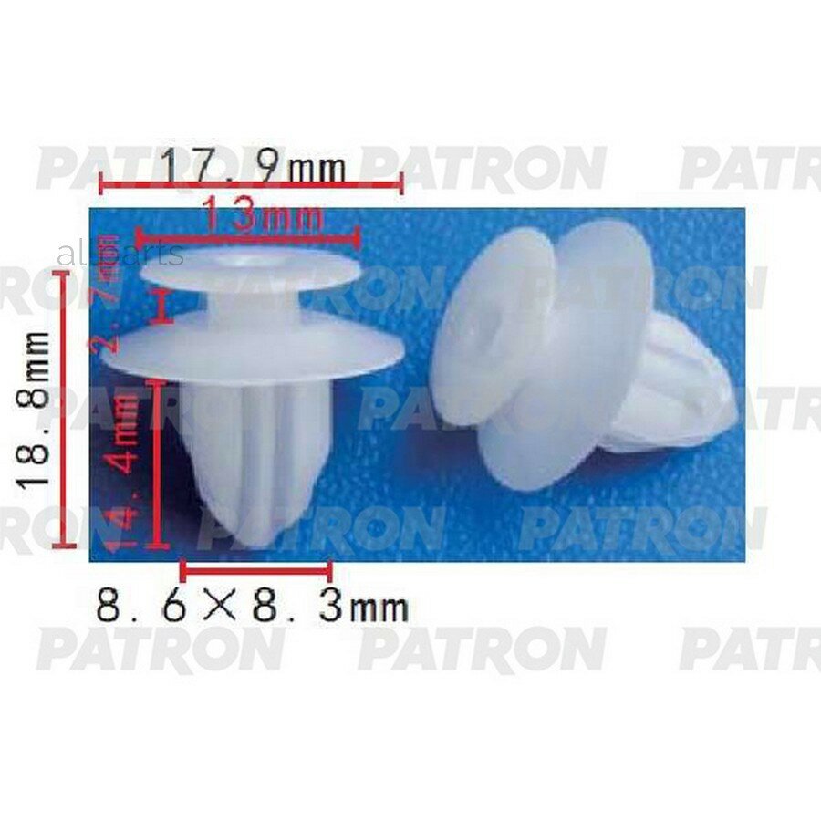 PATRON P37-1684 Клипса пластмассовая TOYOTA применяемость: накладка порога, обшивка двери