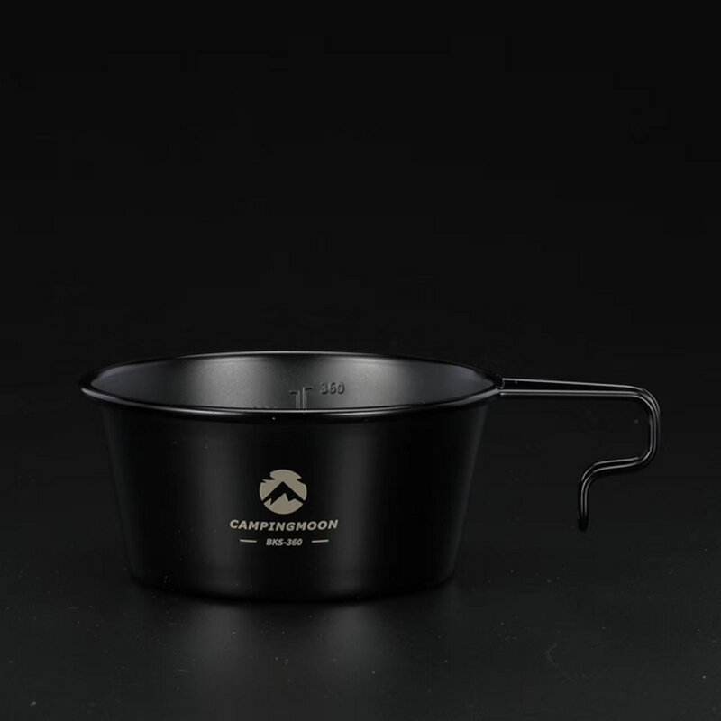 Кружка Sierra из нержавеющей стали с черным титановым покрытием, объемом 160 мл/210 мл/310 мл/450 мл, для кемпинга, походов, пикника, барбекю и приготовления пищи. Портативная посуда для кемпинга, походов, пикника.