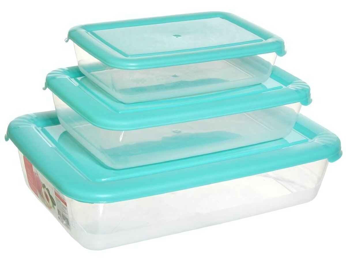 Комплект контейнеров 'Лайт' 3шт, 0,45л/0,9л/1,9л, для СВЧ и заморозки