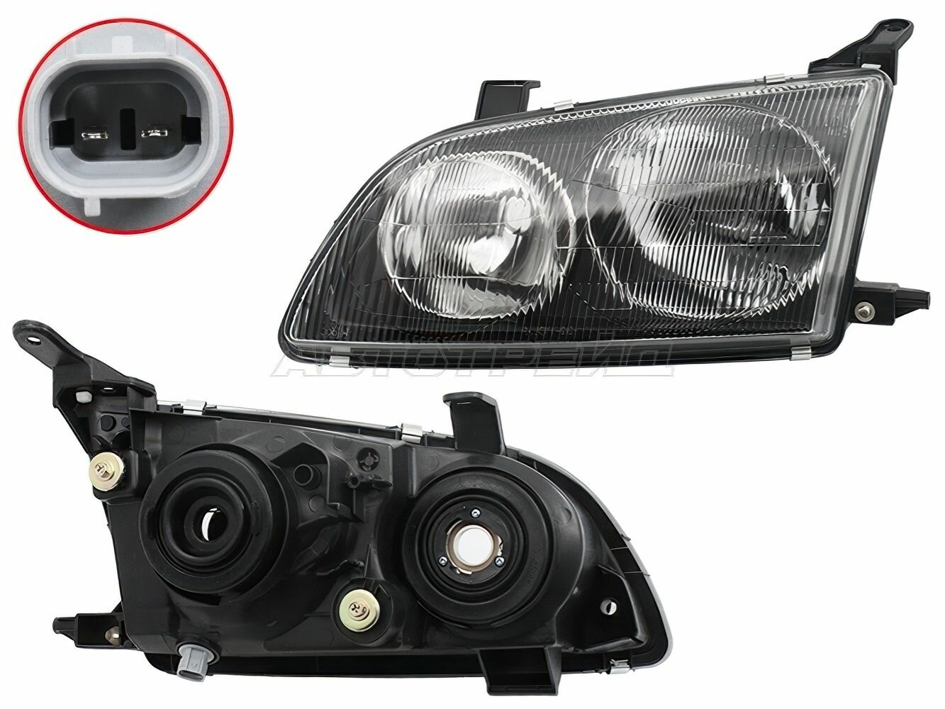 Фара левая, ручная регулировка для Тойота Ипсум арт ST443L SAT