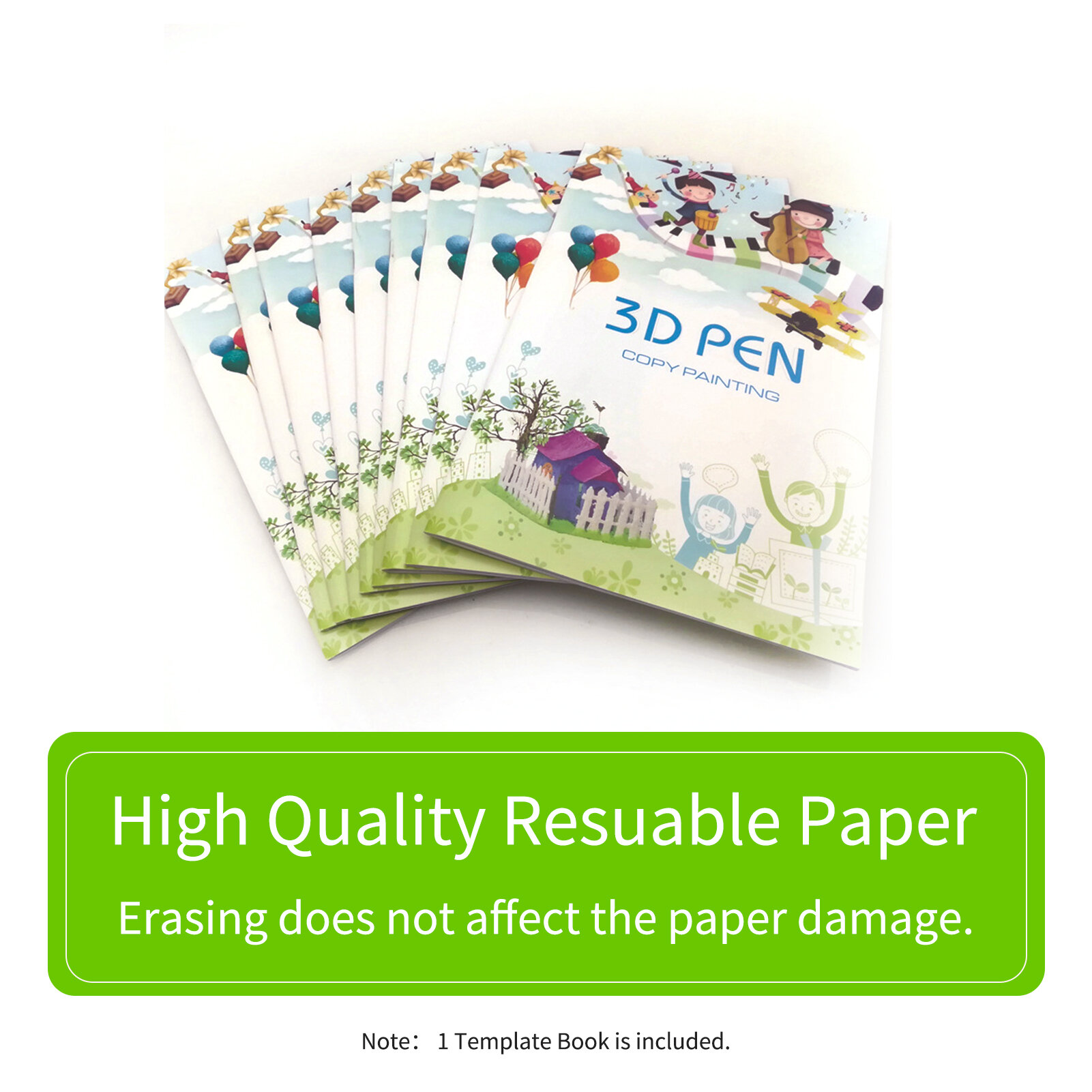 Книга шаблонов для 3D-ручки. Трафареты для рисования ручкой. 40 шаблонов с прозрачными шаблонами для детских поделок.