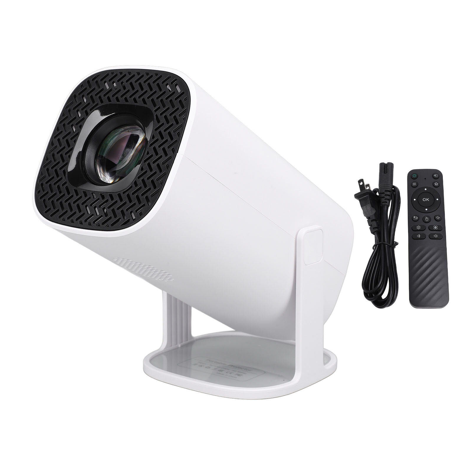 Компактный проектор P30 1080P FHP 4K для Android 11 WiFi6 BT5.4 с поворотом на 180 градусов, подходит для мобильных телефонов, ТВ-приставок и ноутбуков, вилка стандарта США 100-240 В