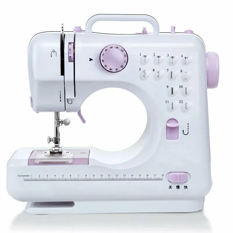 Швейная машина Nfozi VAS, качающийся челнок, светодиодные лампы, 12 строчек, складная