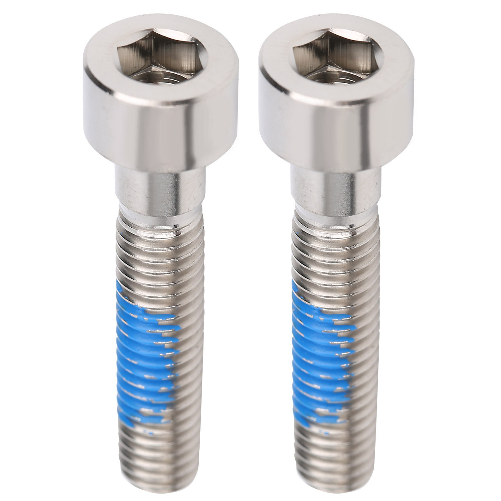 2 шт. болтов M6x30 мм для крепления рулевой колонки велосипеда, горного и шоссейного велосипеда, серебристые.