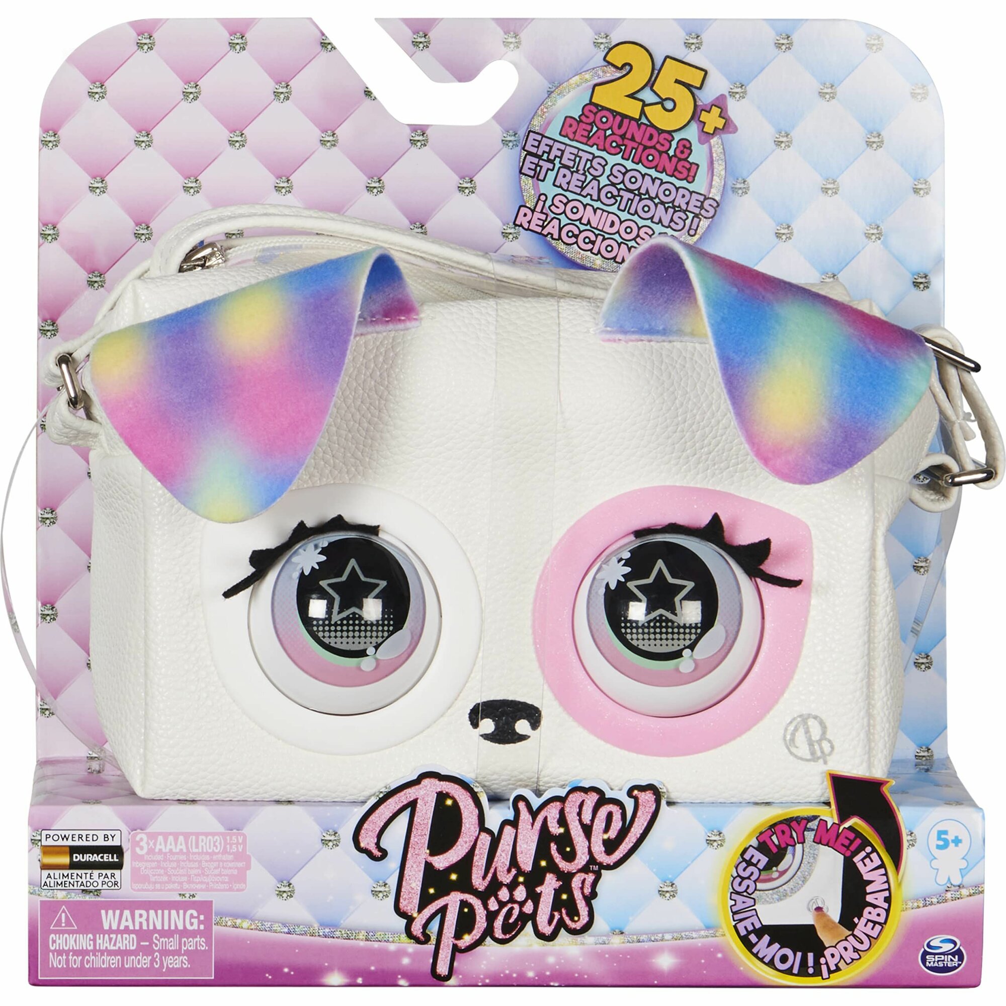 Spin Master Purse Pets Rainbow Pup Bag Toy / Детская Электронная Интерактивная Игрушка-рюкзак В Виде Животного