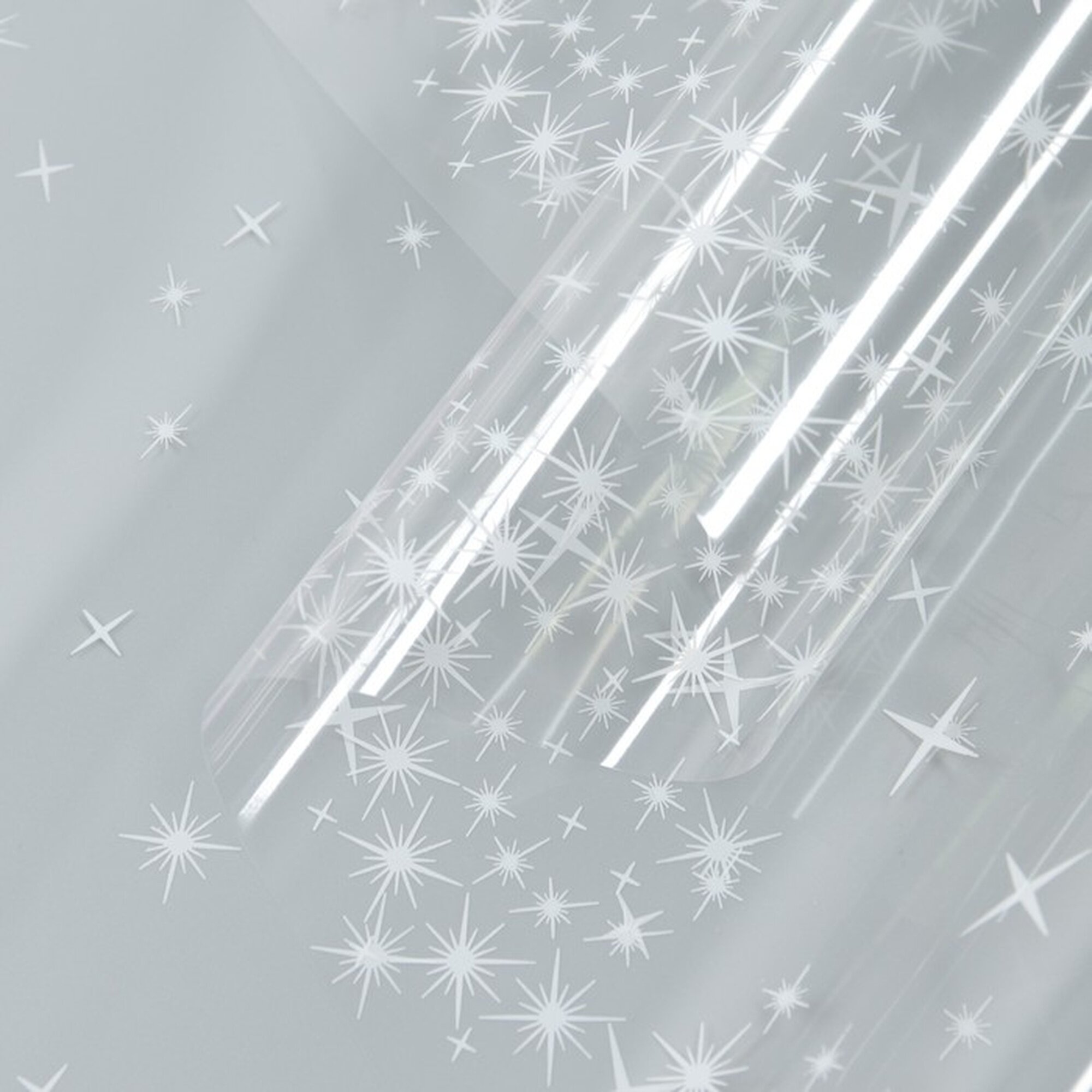 Пленка упаковочная для цветов "Искра" белый 0,7 х 8.2 м, 40мкм