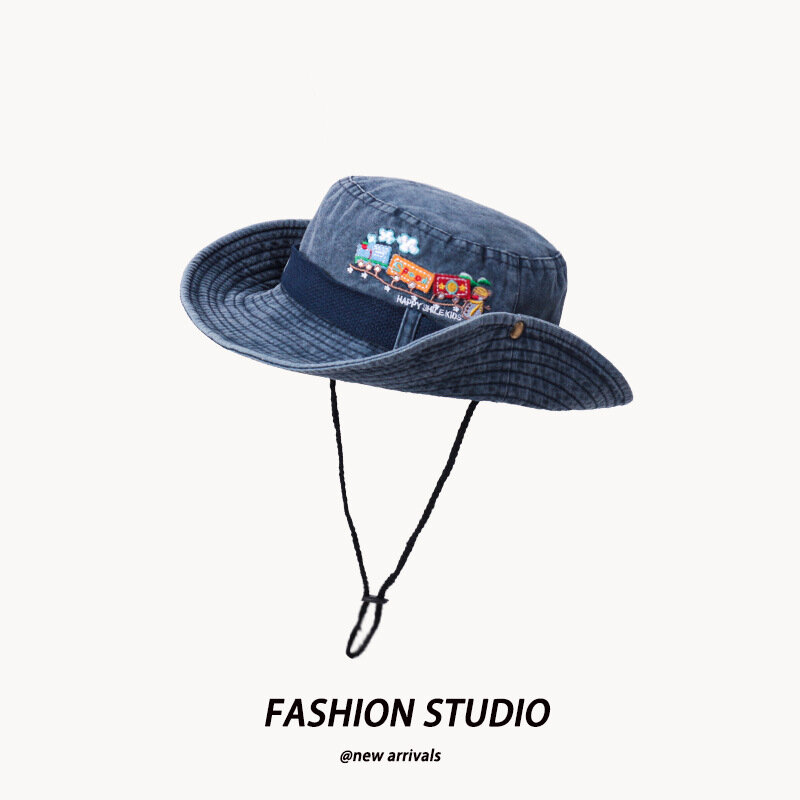 Шляпа рыбацкая, джинсовая, с солнцезащитным козырьком