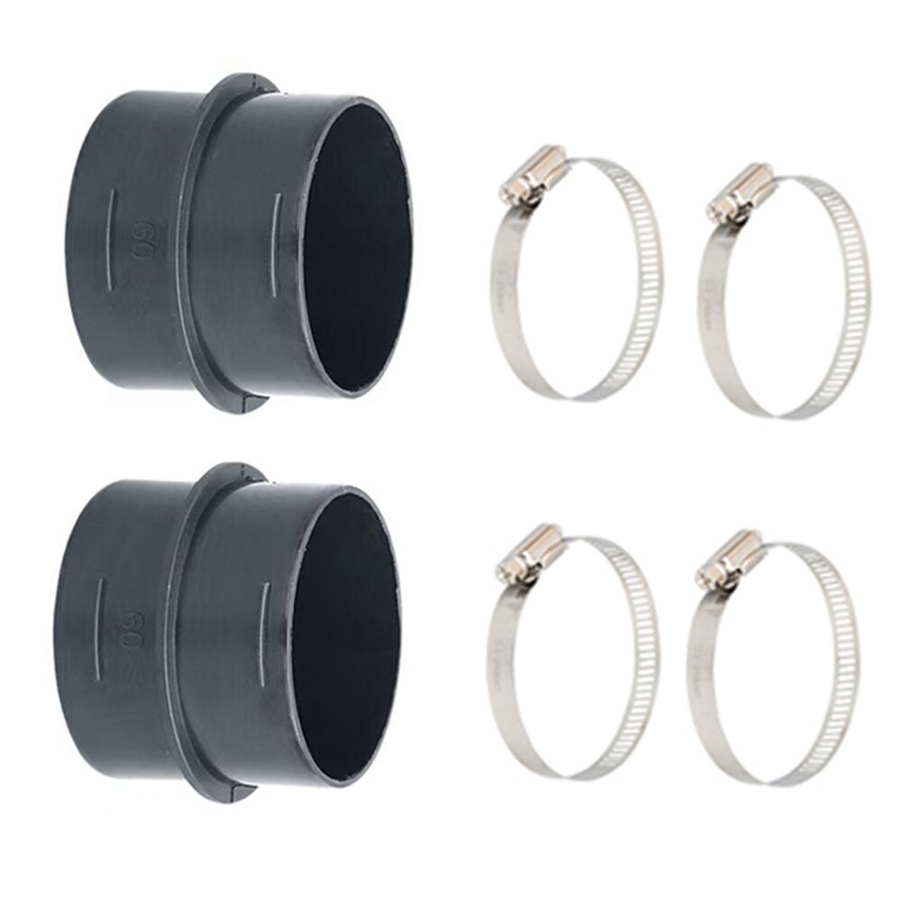 2 соединителя для круглых воздуховодов 60 мм/75 мм с прочными зажимами для надежного отопления и вентиляции Простота установки