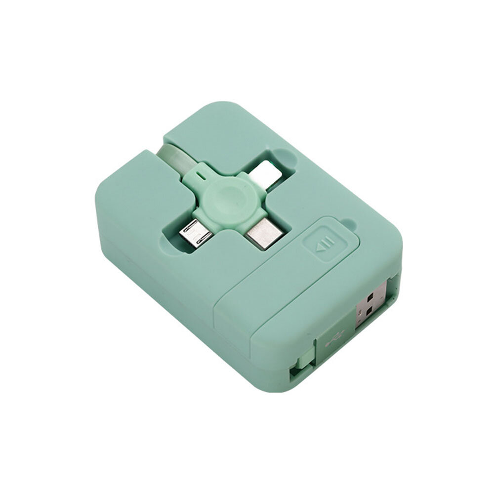 Рулон Зарядного Кабеля 3 в 1, Держатель Мобильного Телефона, Выдвижной, Совместимый с Быстрым USB для Мобильных Телефонов И Планшетов