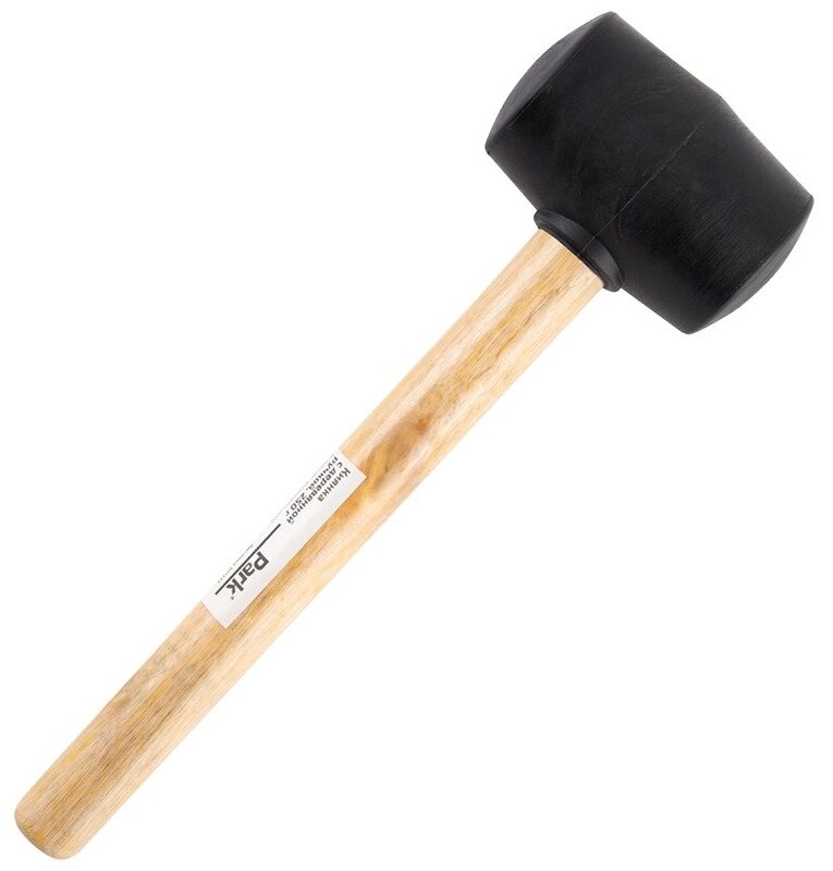 Киянка PARK / Парк с деревянной рукояткой, резиновая, бежевая, 24.2см / инструменты