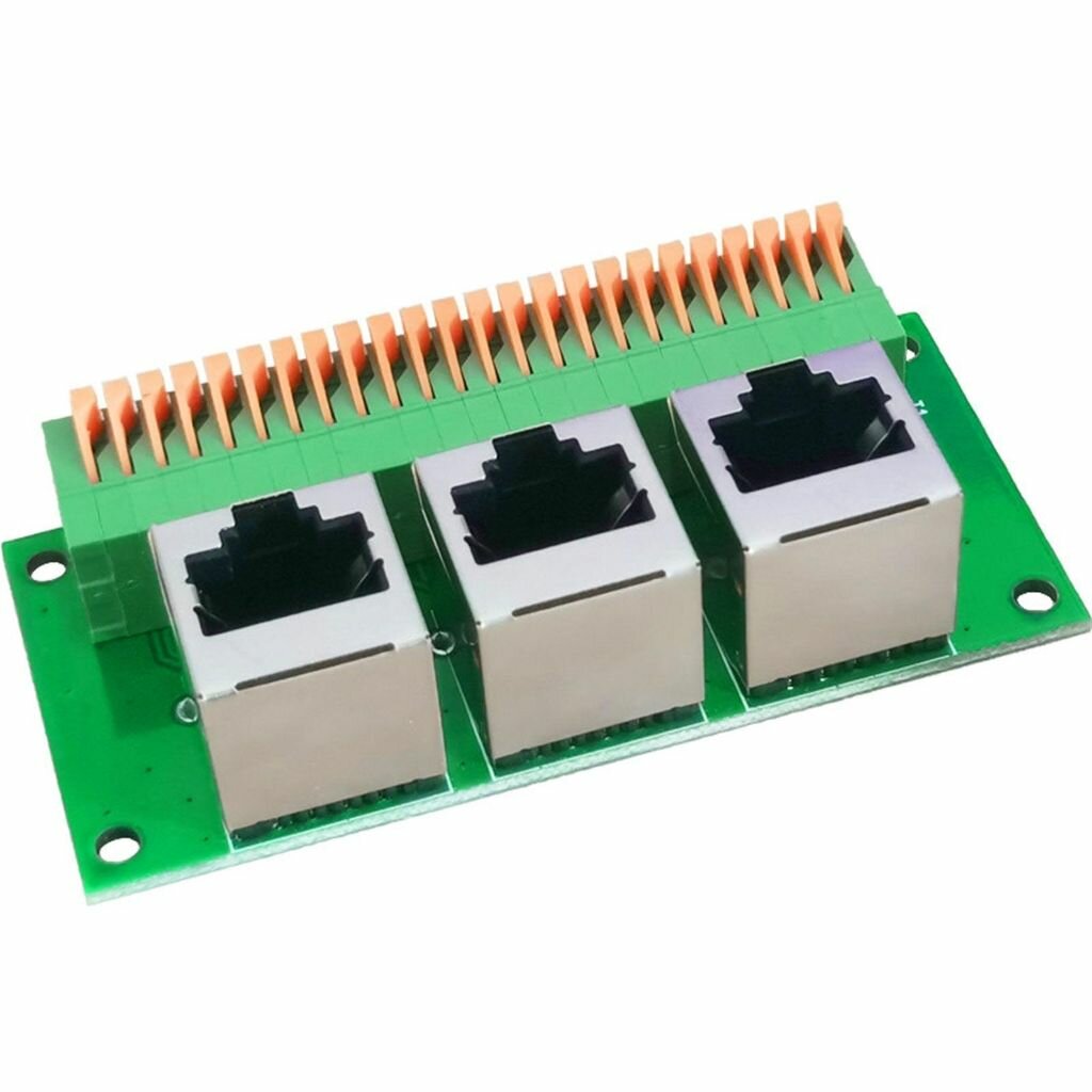 Компьютерные кабели, Переходная плата RJ45 на три порта, тестовая плата для сетевого разъема