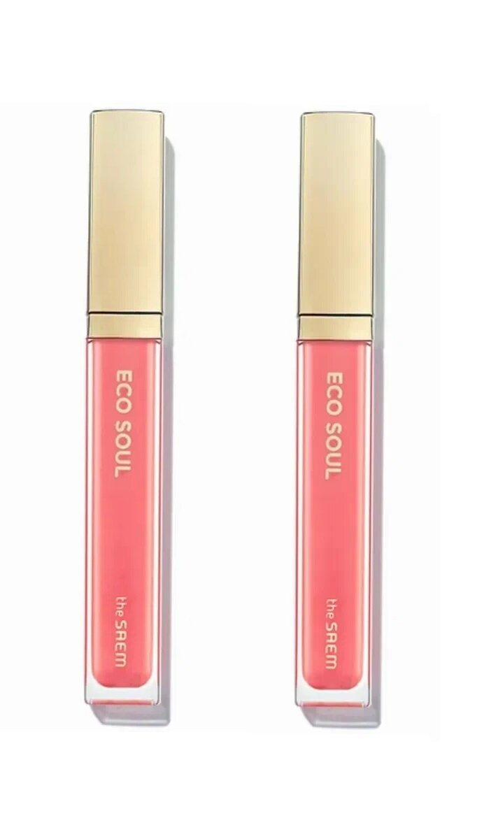 Блеск Sung bo Cleamy для губ Eco Soul Shine Lip Gloss PK01 Suger Pink_N, 3.4 гр, 2 шт