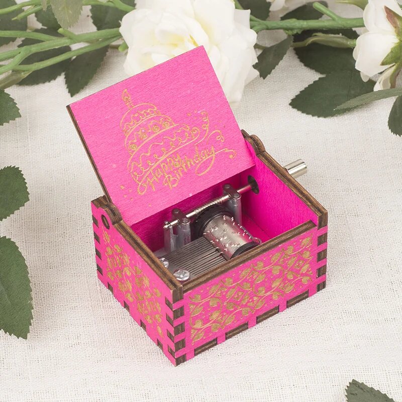 Деревянная музыкальная шкатулка Rose red