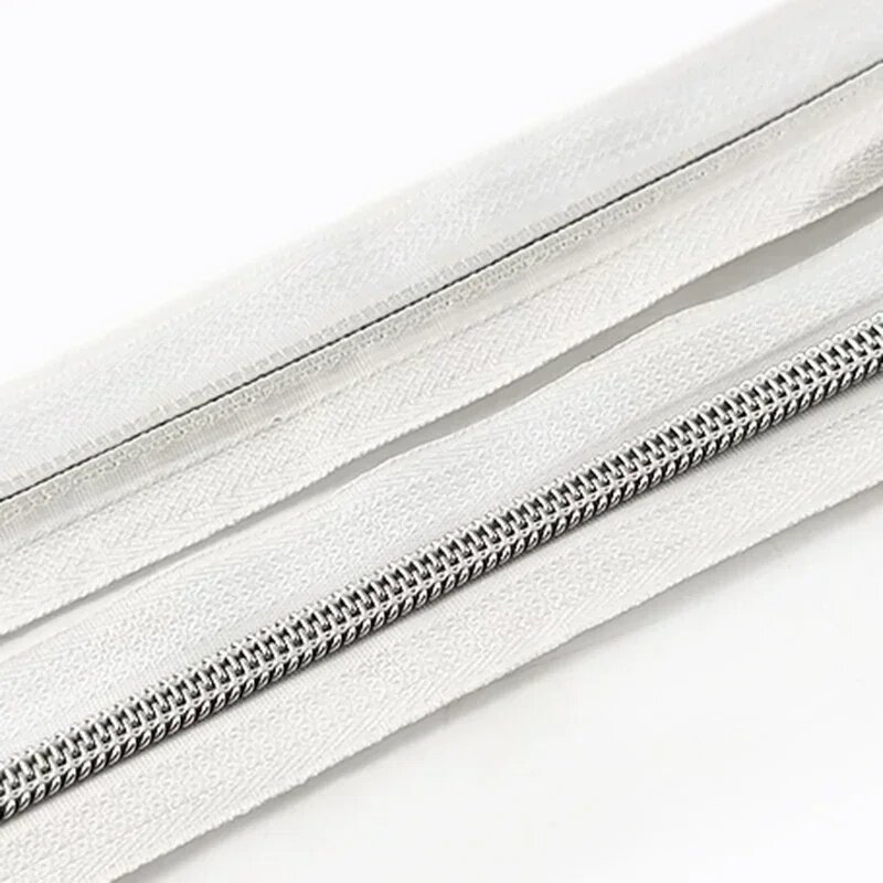 Нейлоновые молнии Meetee 5#, 2/4/10/20 м ZA419-169-Silver, 5Meters