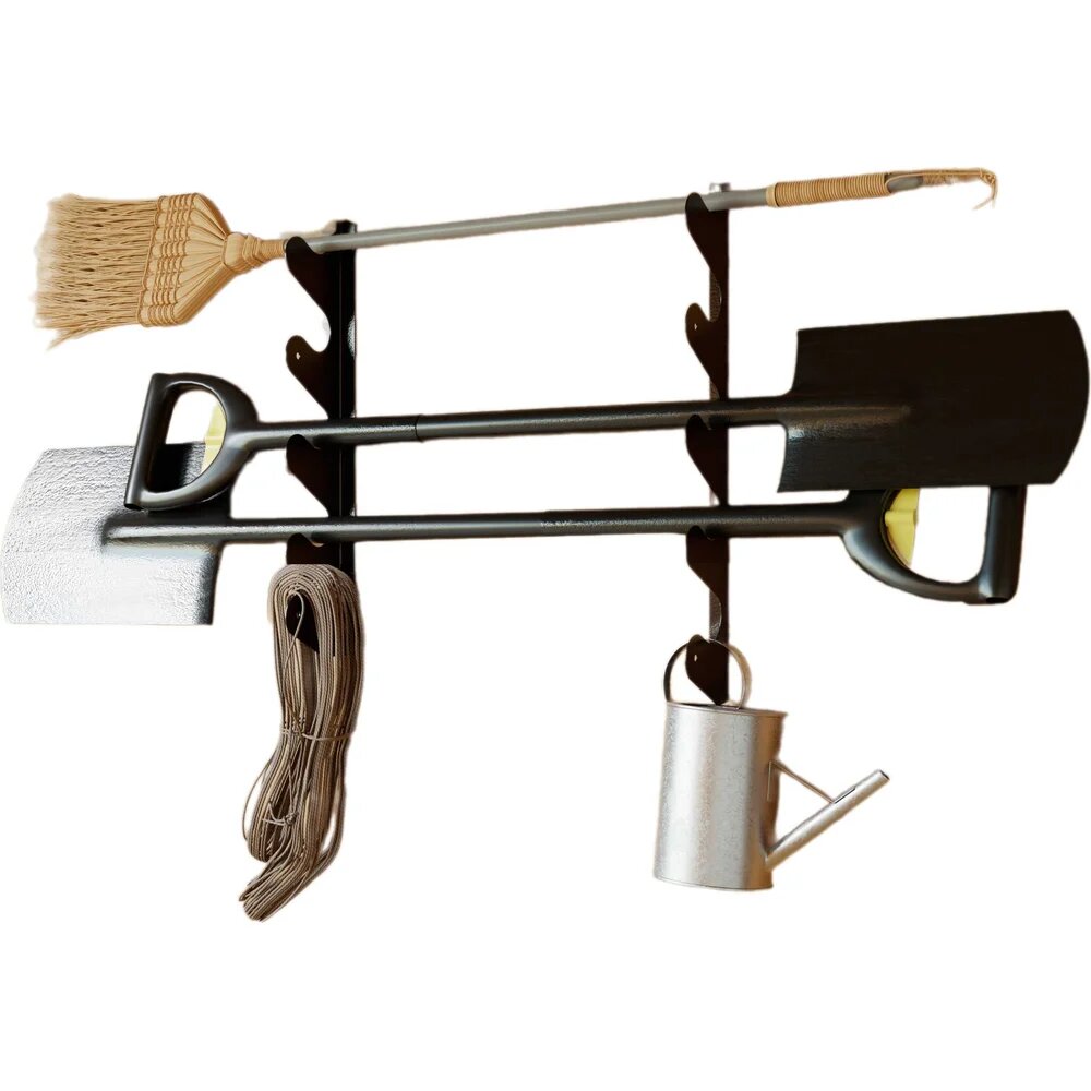 ГеоПластБорд Держатель для садового инвентаря и инструментов 60 см настенный цвет черный 64305N