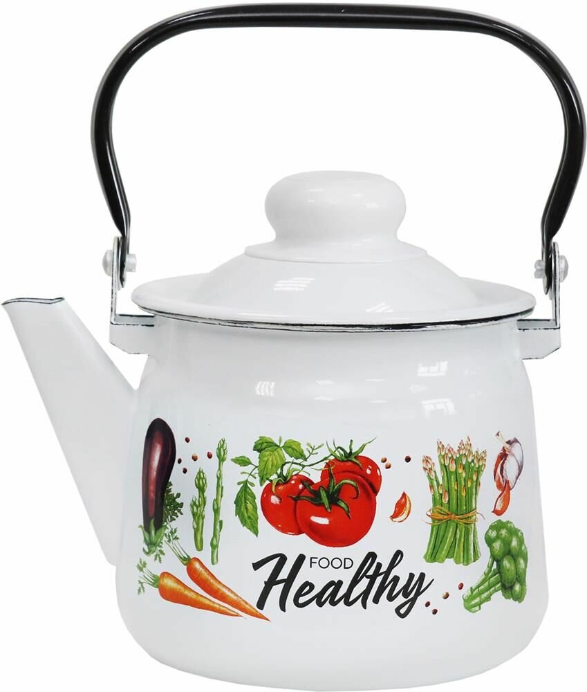 Чайник для плиты эмалированный 01-2708/4М, 1,5л