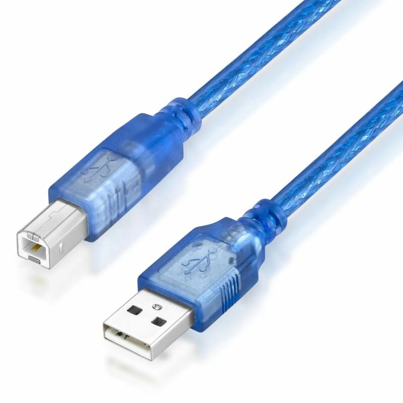Удлинительный кабель USB 2.0 Blue 1,5 м для печати, 0,3 м, 0,5 м, 1 м, медный, прозрачный, оптовая продажа, удлиненный для жесткого диска принтера
