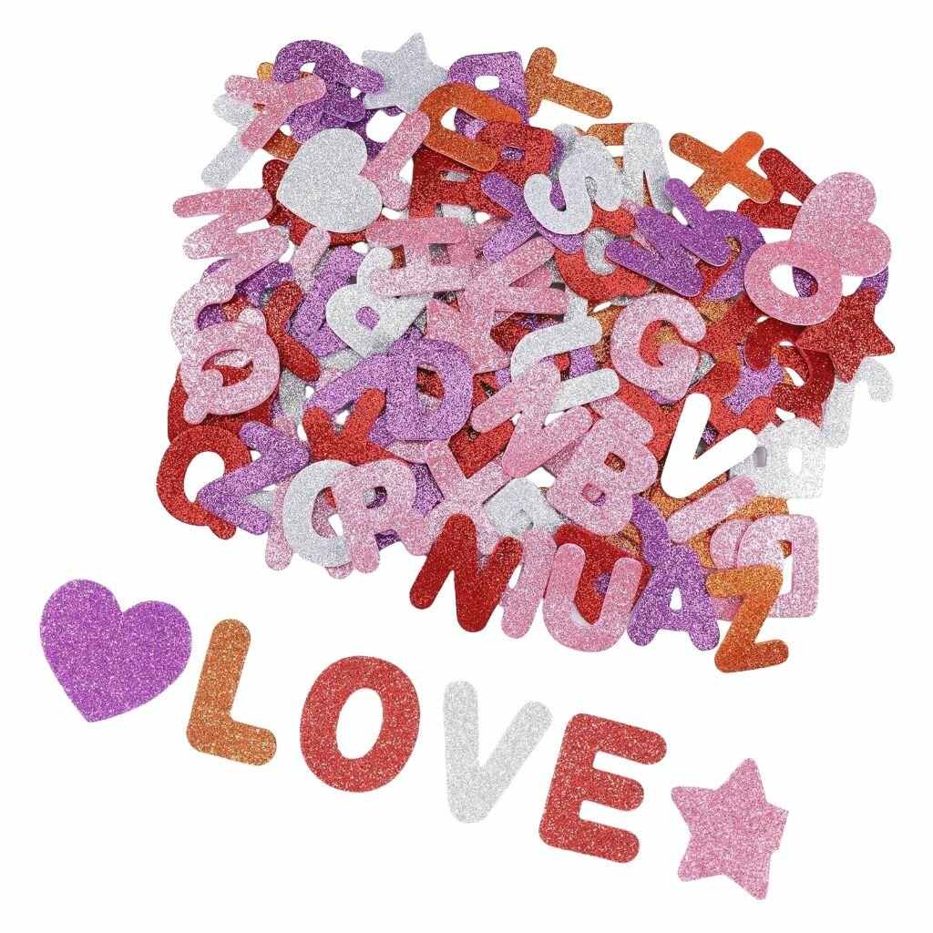 Блестящие наклейки буквы EVA