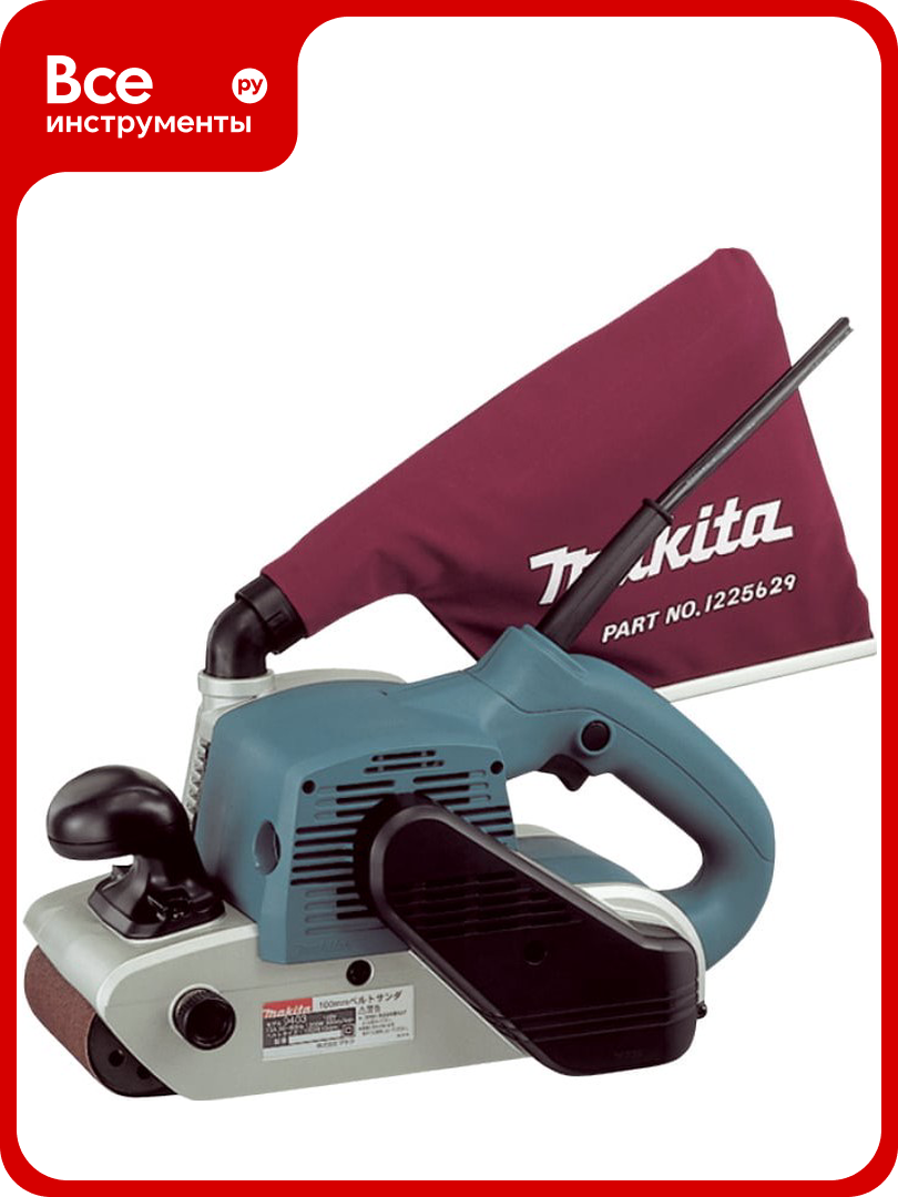 Ленточная шлифмашина Makita 9403, металлических поверхностей, щеточный двигатель с подключением к пылесосу