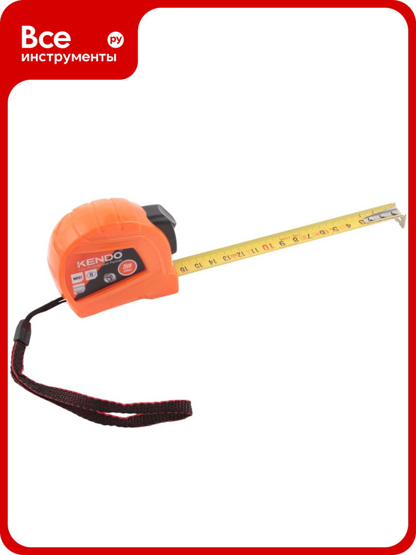 Измерительная, KENDO, рулетка KENDO 5м, 19 мм 35040, проведения замеров при ремонтных, удобный