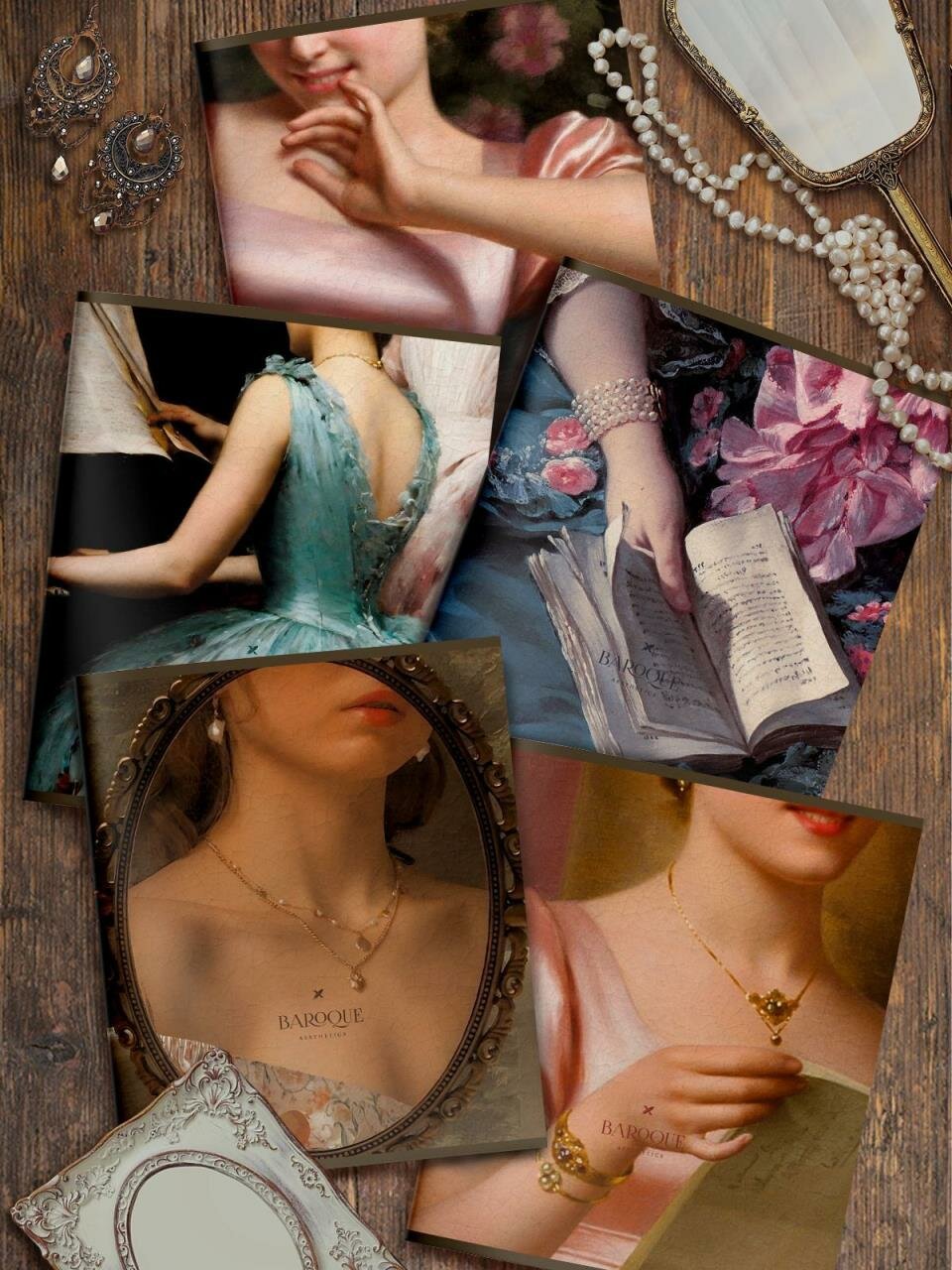 Тетрадь 1 шт 48 л. А5 клетка, на скрепке, офсет LOREX BAROQUE AESTHETICS мелованны картон, двоная обложка