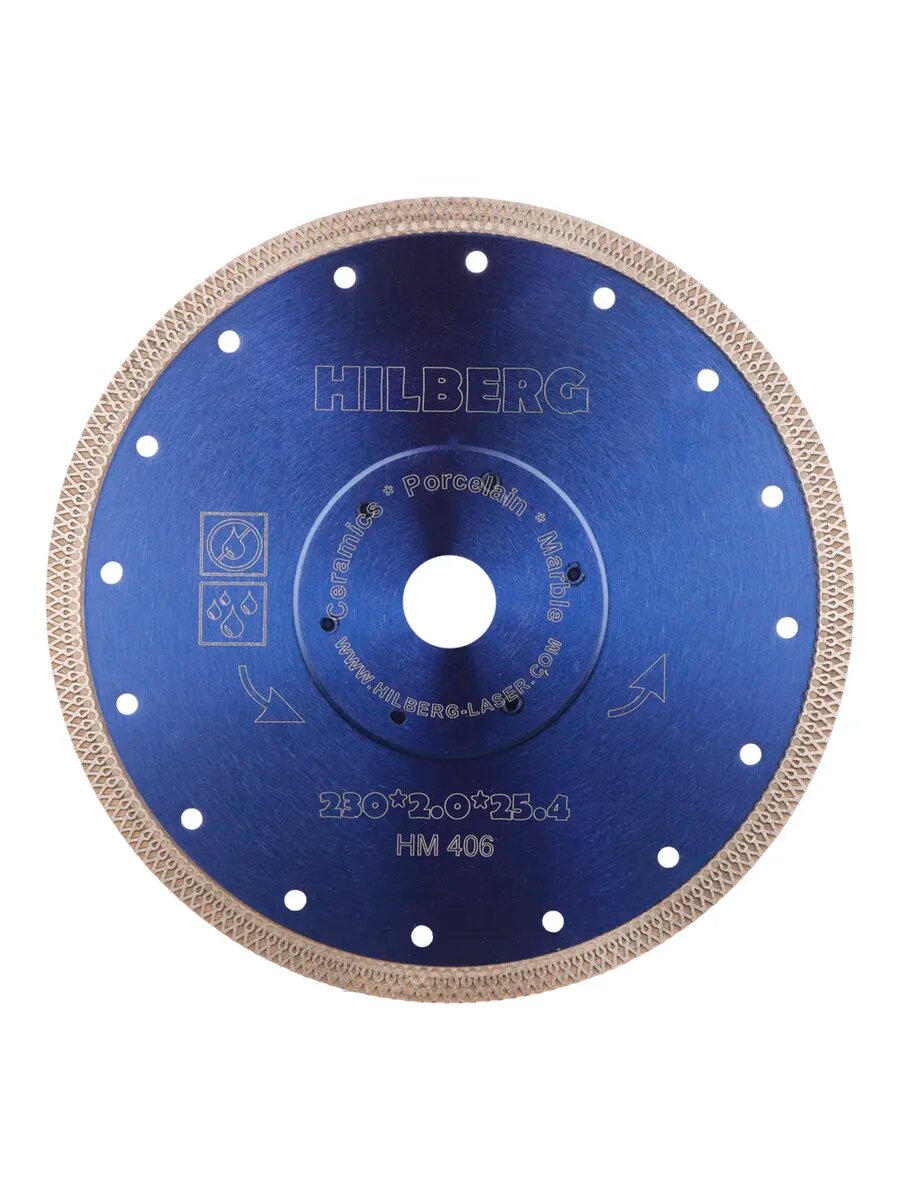 Алмазный диск турбо по керамограниту 230x2,0x25,4 мм