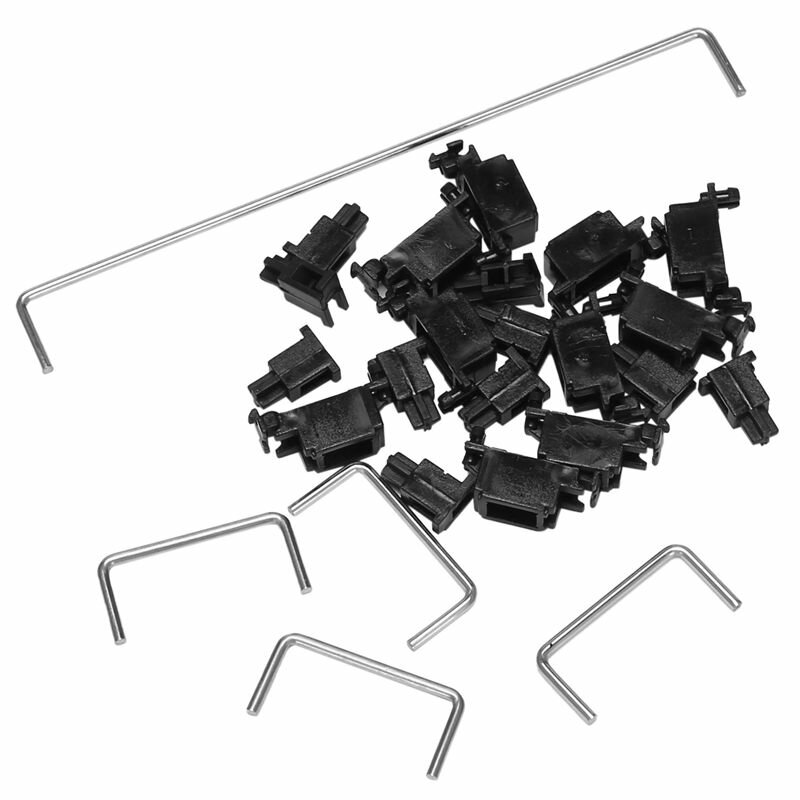 Стальной сателлитный вал MyPads для механической клавиатуры Cherry MX Axis Switch, черный, 6,25U, 2U, стабилизаторы-1