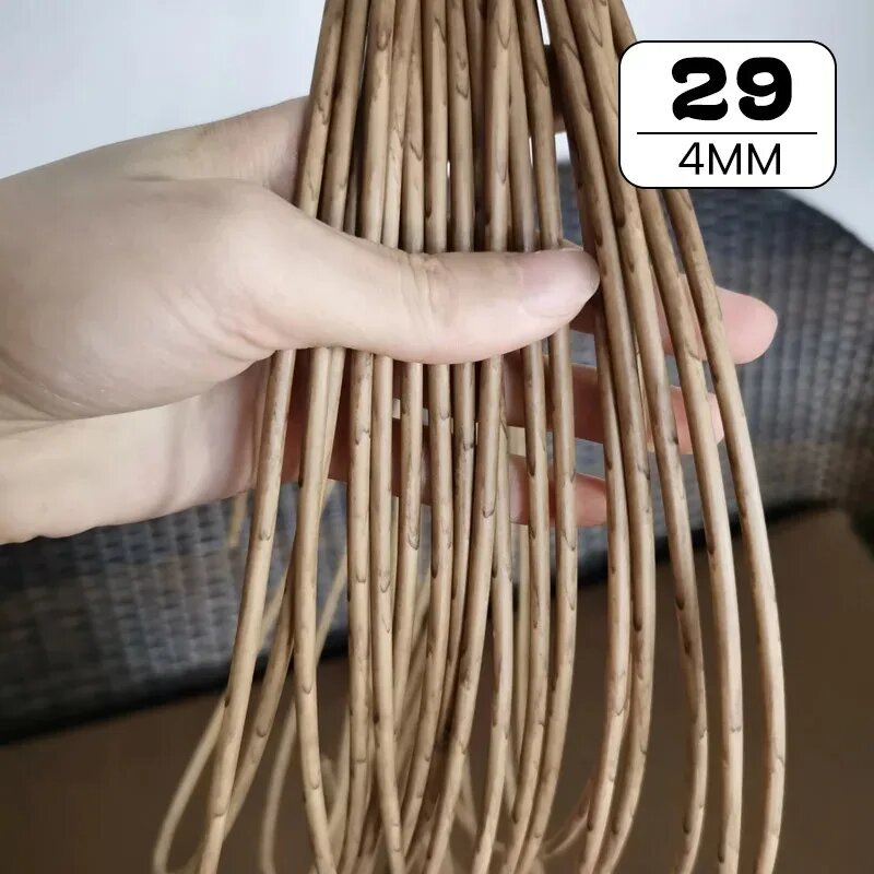 500 г PE круглый синтетический плетеный материал из ротанга, пластиковый трикотаж для ремонта мебели, стула, стола, корзины, Коричневый