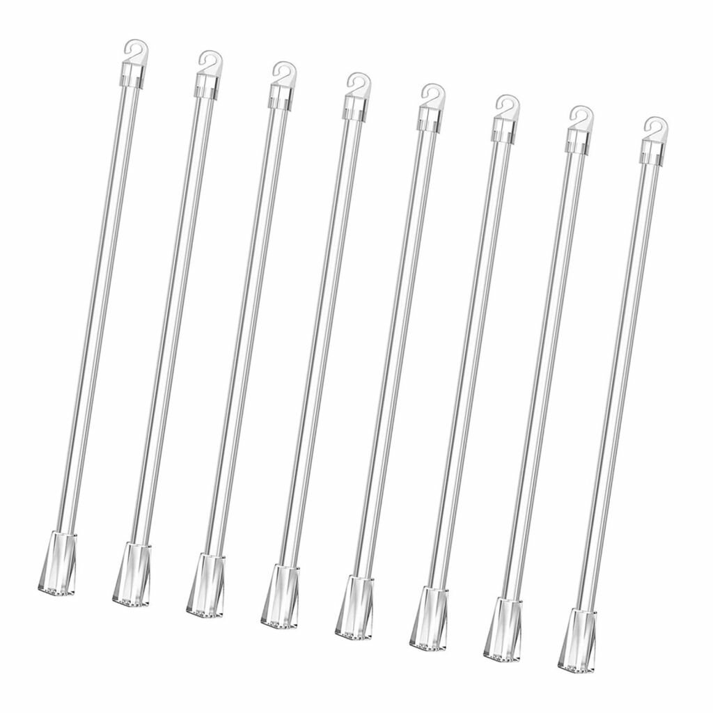 Жалюзи длиной 43 см, прозрачные поворотные штанги, аксессуары для штор-8 штук