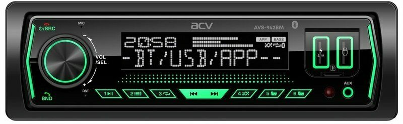 Автомагнитола ACV AVS-942BM MP3/WMA 24V мультицвет, 4x45W