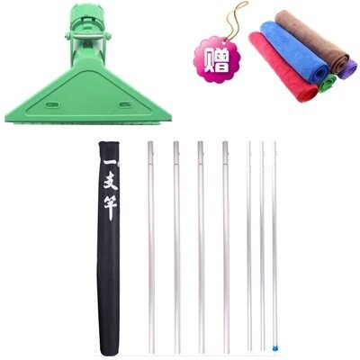 Насадка для мытья окон Tiger Clip, с телескопическим стержнем, 1-8 м, 2 полотенца в комплекте